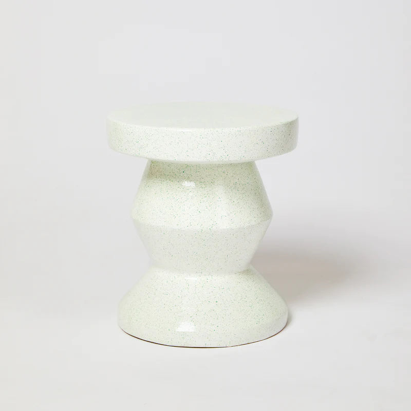 Pedestal Side Table Speckle Green– Butterscotch