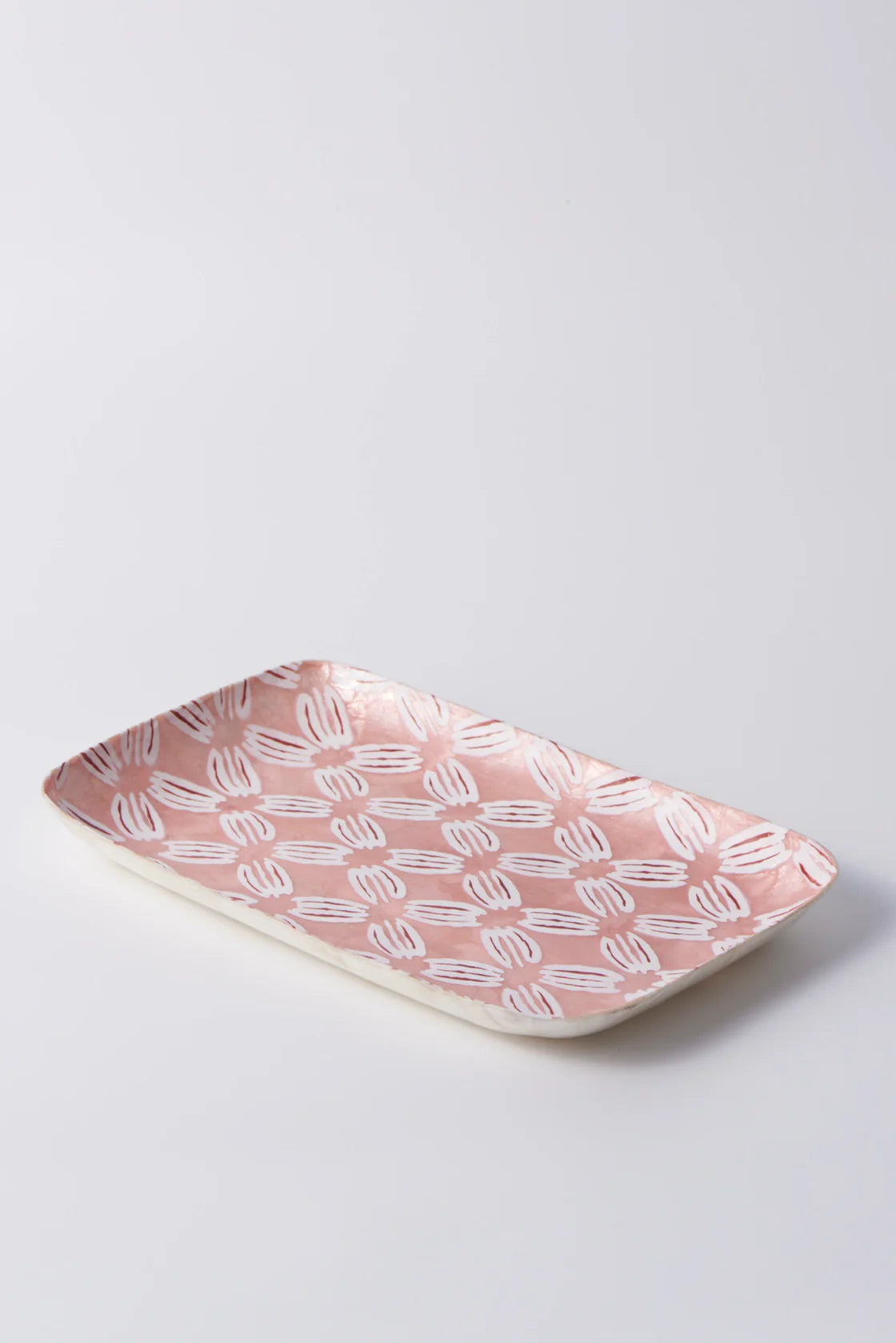 Atlantic Pink Ikat Tray– Butterscotch
